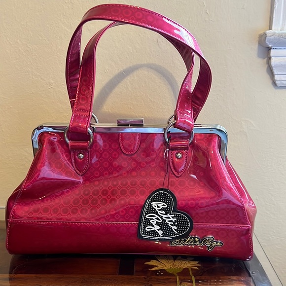 Bettie Page | Bags | Like New Bettie Page Vintage Inspired Bag Fuchsia ...